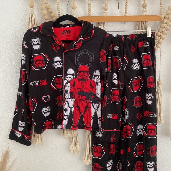 Star Wars | Pajamas | Star Wars Kids Fleece Pajama Set Button Down ...